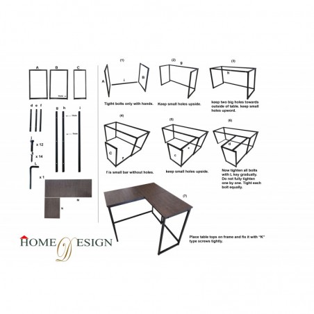 PORTABLE GAMING COMPUTER TABLE L SHAPED (CT-OT-039-CH) | ComputerTable.pk
